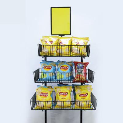 Cina Fornaciari Snack Rack di stoccaggio di filo di ferro Metallo Rack di filo di ferro con ruote di alluminio ferro in vendita