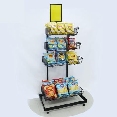Cina Fornaciari Snack Rack di stoccaggio di filo di ferro Metallo Rack di filo di ferro con ruote di alluminio ferro in vendita