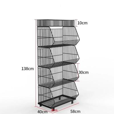 China High Toughness Steel Wire Shelving 1380mm  5 Tier Metal Shelf For Storage for sale