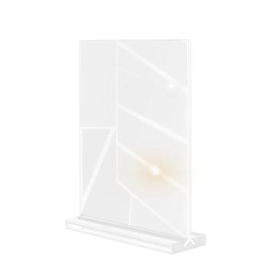 China Double Sided Metal Poster Stand 150mm Table Sign Holder  Without Magnet for sale