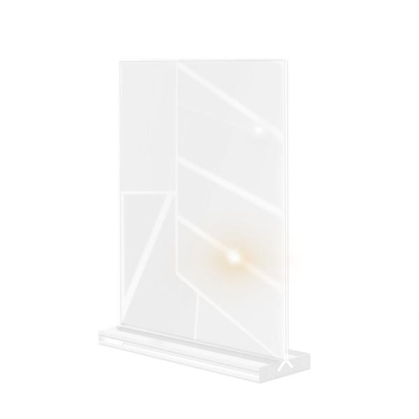 Quality Double Sided Metal Poster Stand 150mm Table Sign Holder Without Magnet for sale
