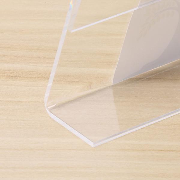 Quality L Style Retail Poster Display Rack 2.5mm Transparent Back Retail Sign Holders for sale