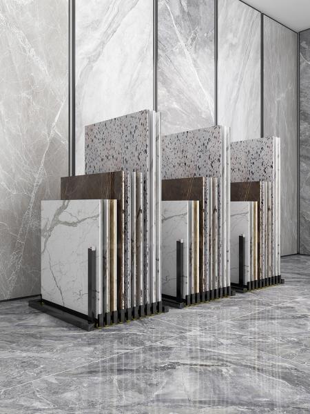 Quality 600x1200mm Slab Tile Display Stand Pulling Out Granite Marble Stone Sample for sale