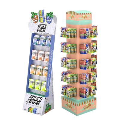Cina Gloss Custom Display Stands Racks Lamination Retail Store Pavimento Racks Display Per la promozione in vendita