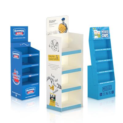Cina Gloss Custom Display Stands Racks Lamination Retail Store Pavimento Racks Display Per la promozione in vendita