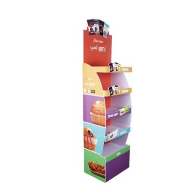 China Floor Standing Bread Display Stand Offset Printing  Pop Up Display With PVC Display for sale
