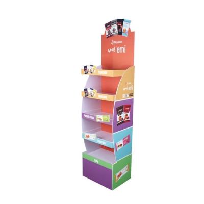 China Floor Standing Bread Display Stand Offset Printing  Pop Up Display With PVC Display for sale