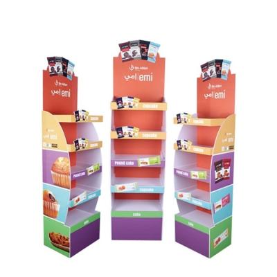 China Floor Standing Bread Display Stand Offset Printing  Pop Up Display With PVC Display for sale