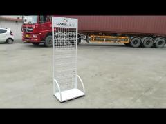 Custom Metal Hanging Hook Wire Display Stand With Mesh Grid for Retail Shop Store