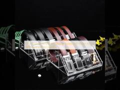 4 Divisions -12 Divisions Belt Display Rack Clear Belt Display Stand For Home Commercial
