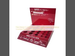 Oil Lamination Plastic Pop Display Stand UV Printing Cosmetic Makeup Display Stand