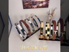 5pcs Custom Metal Retail Display Rack 770mm Belt And Tie Rack Belt Organizer