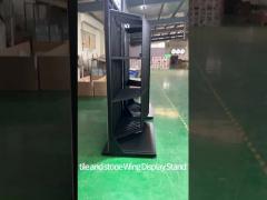 Alone Tile Display Stand Custom Ledger Wing Rack Display Flip Page Style