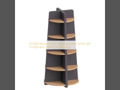 Échafaudage de brochures en bois portatif de 180 cm Échafaudage de boissons configurable