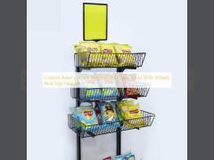 Pâtisserie Snack Racks de stockage de fil métallique Plateaux de fil métallique avec roues Aluminium Fer