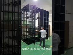 metal porcelain panel tile showroom display stands rolling out 3200 x 1500mm slab