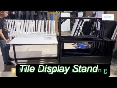 1200 x 1200mm tile display stand sliding out  customizing logo rotating display stand