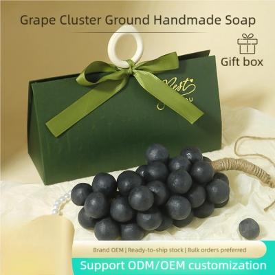 China 330G Cold Process Soap Handmade Natural Grape Bar Soap For Excellent Moisture Lock for sale
