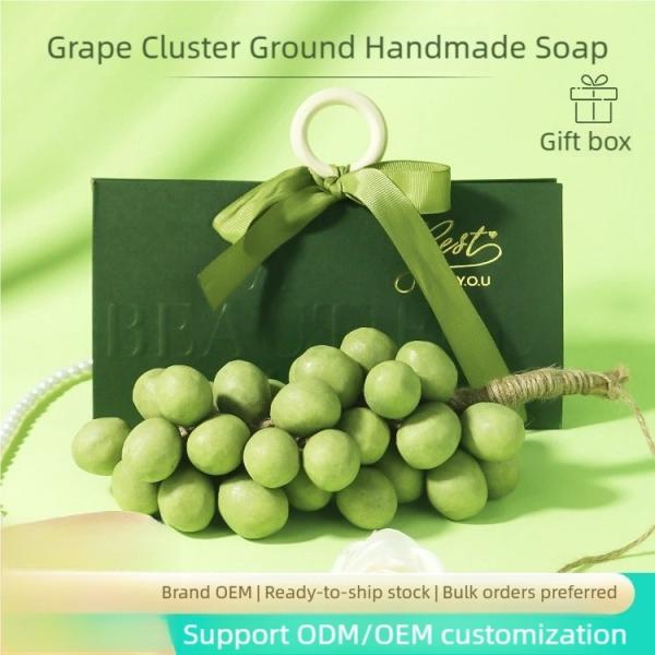 Quality 330G Cold Process Soap Handmade Natural Grape Bar Soap For Excellent Moisture for sale