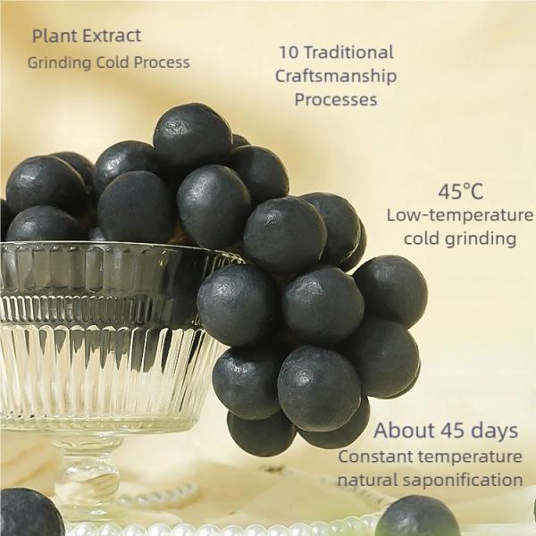Quality 330G Cold Process Soap Handmade Natural Grape Bar Soap For Excellent Moisture for sale