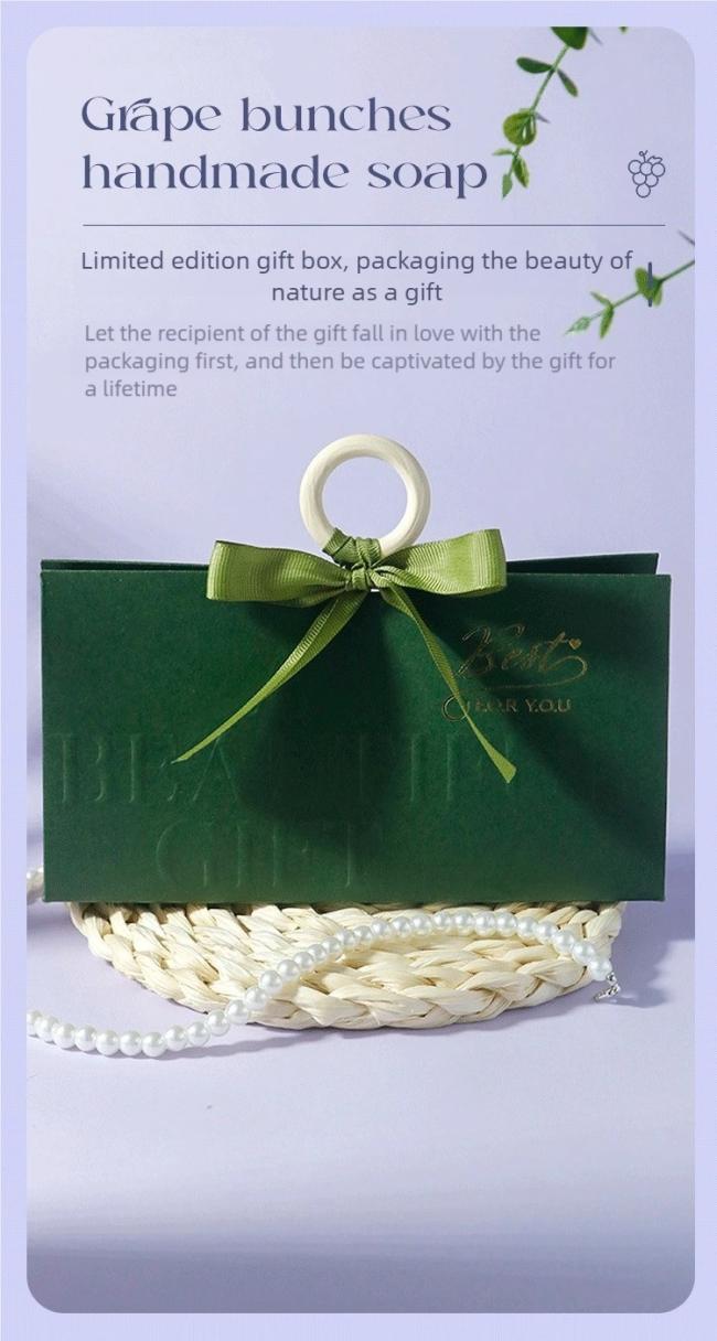 Grape Cluster Soap in use