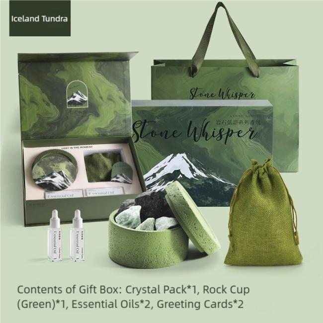 Whispering Rocks Diffuser Stone gift packaging presentation
