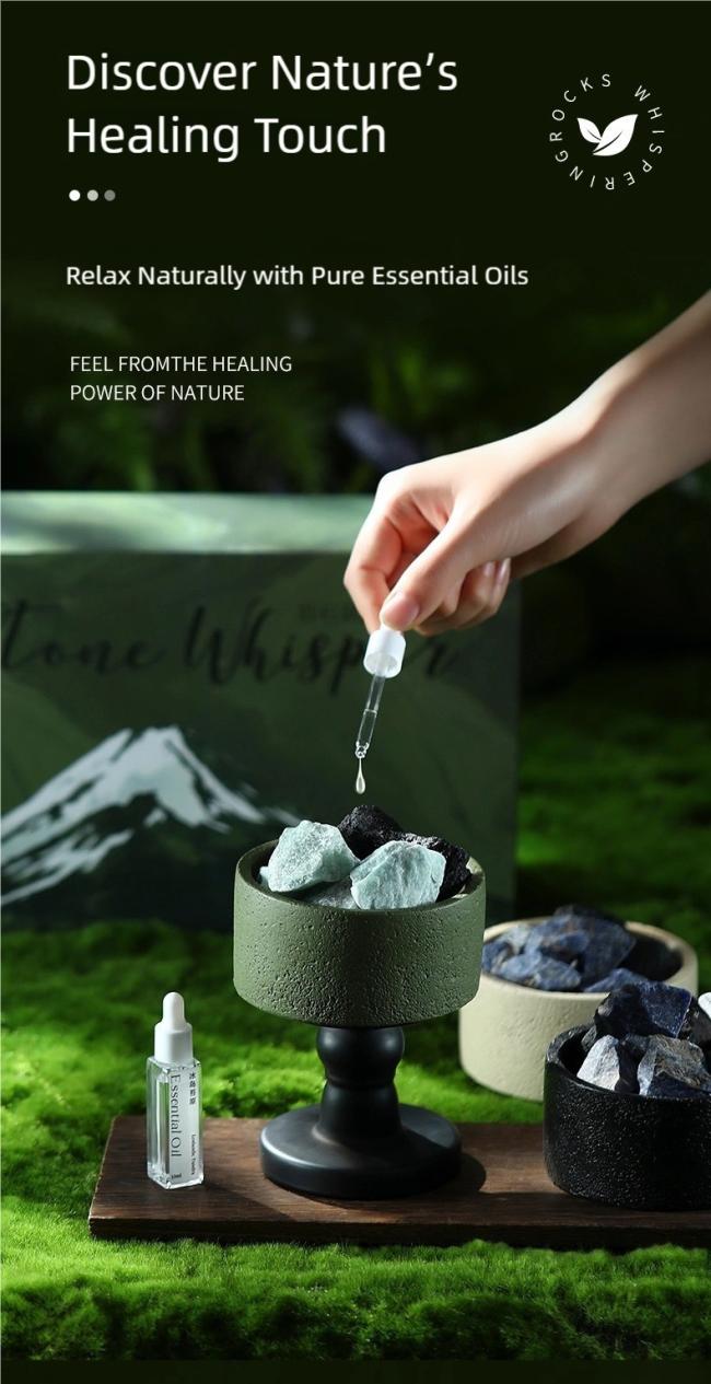 Whispering Rocks Diffuser Stone in minimalist home interior