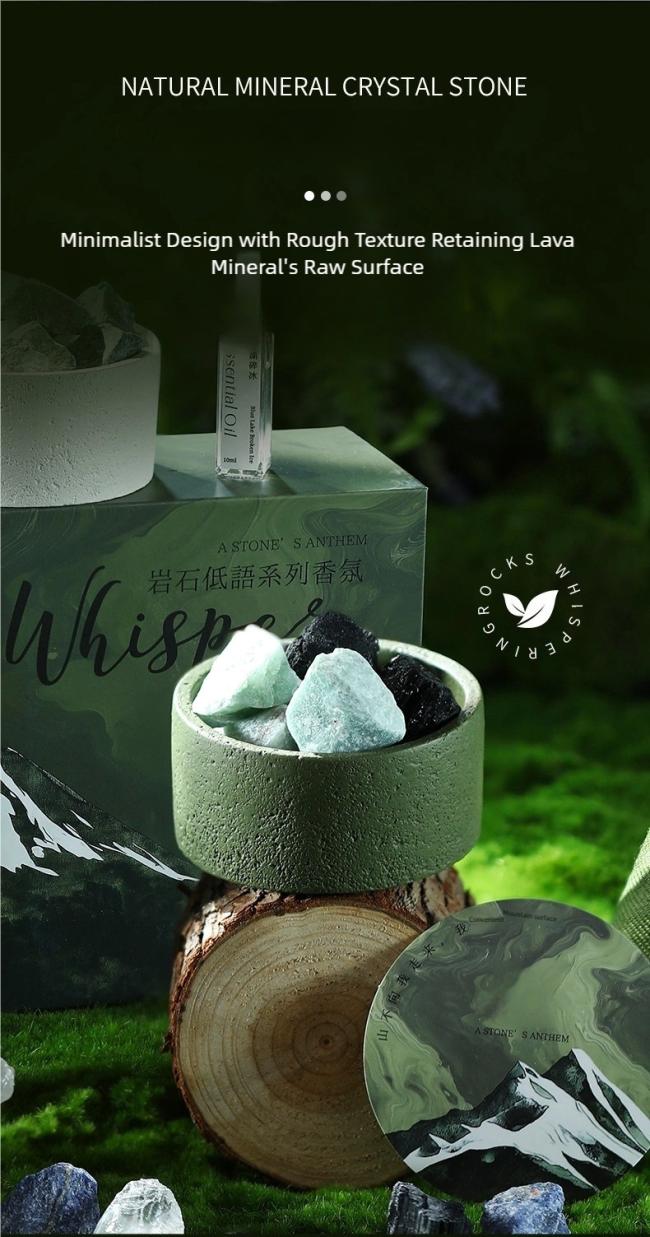 Close-up view of Whispering Rocks Diffuser Stone details