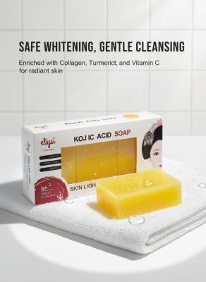China Yellow Kojic Acid Soap 3 Piece Vitamin C And Turmeric Soap 100g for sale