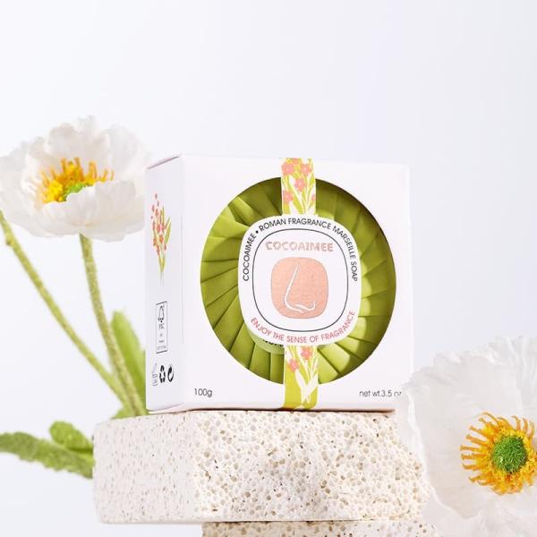 Quality 100g Perfume Bath Soap Round Mini Guest Soaps OEM With Flexible Fragrance Options for sale