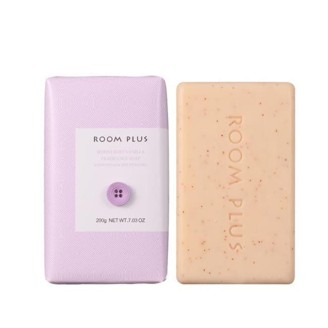 ROOM PLUS Moisturizing Perfumed Soap product overview showing elegant design