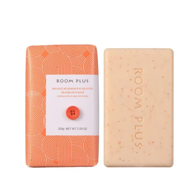 ROOM PLUS Moisturizing Perfumed Soap packaging design and materials