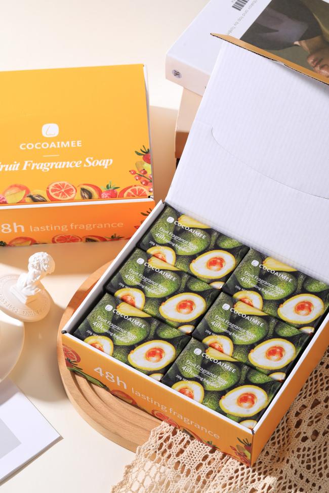 COCOAIMEE Fruity Perfumed Soap product view showing elegant design and packaging
