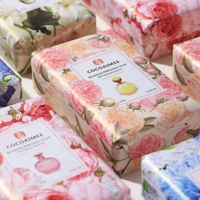 China 248g Luxury Bar Soap Red / Yellow / Blue / Green Perfumed Bathing Soap for sale