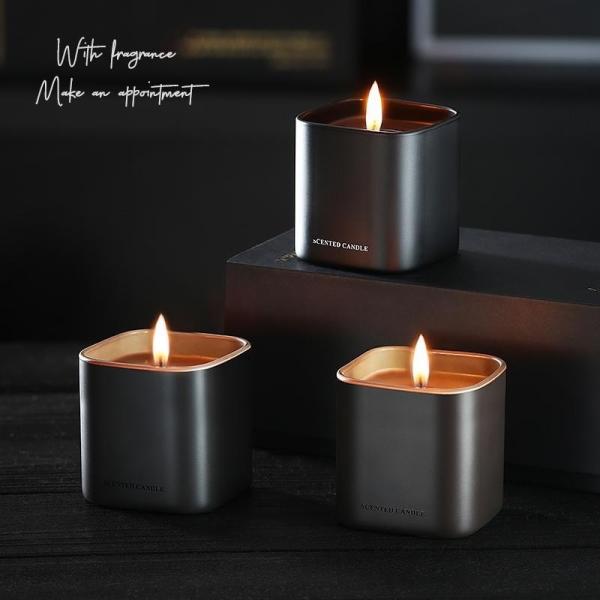 Quality 120g Square Jar Candle Versatile Candle Gift Sets Customization for sale