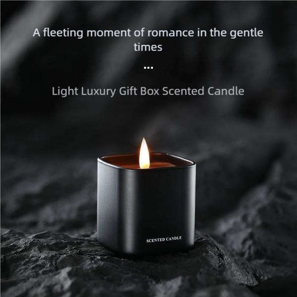 Quality 120g Square Jar Candle Versatile Candle Gift Sets Customization for sale