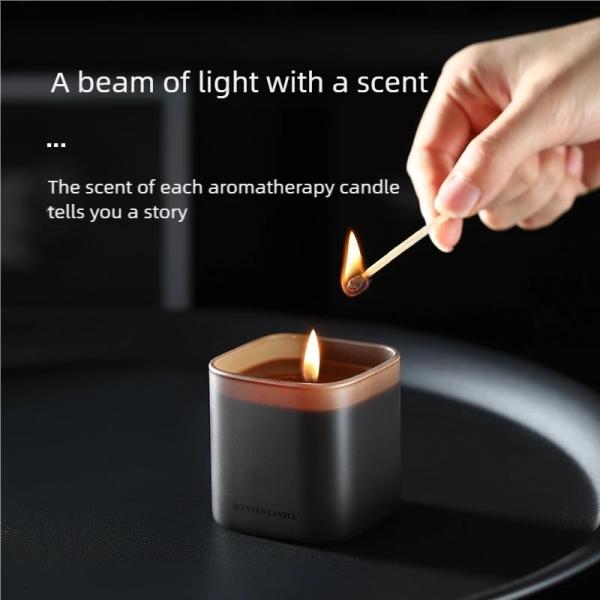 Quality 120g Square Jar Candle Versatile Candle Gift Sets Customization for sale