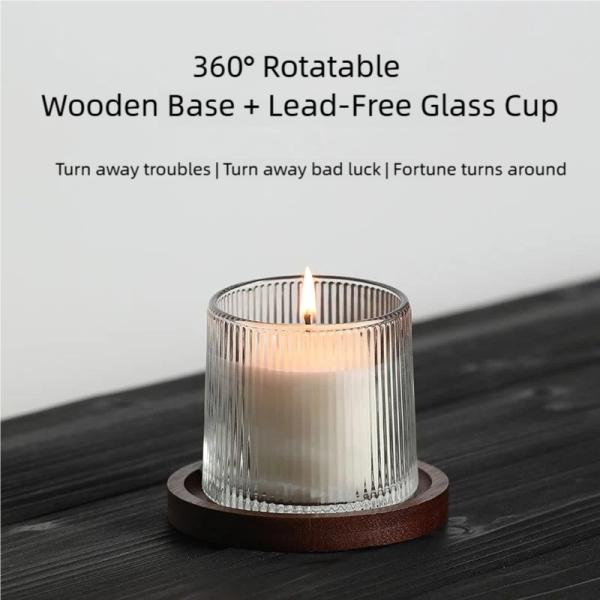 Quality Rotating Cup Soy Scented Candle 200g Gift Box Candle OEM With 40h - 44h Burn Time for sale