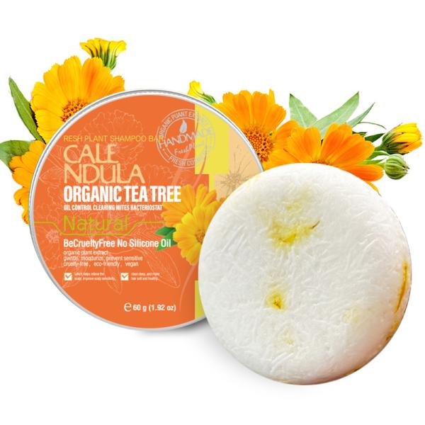 Quality White Calendula Soap Bar Eco Hair Care Solid Shampoo Bar 60g for sale