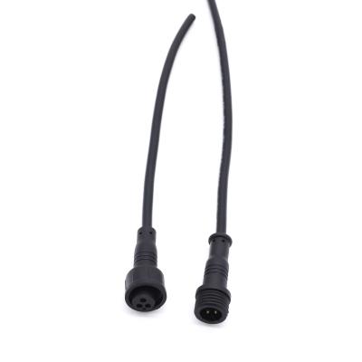 中国 電気黒い防水プラグのコネクターM12 2 Pin IP65のターミナル タイプ 販売のため