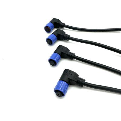 中国 ナイロンM12男女のコネクターL90多Pinの電気カスタマイズされた長さ 販売のため