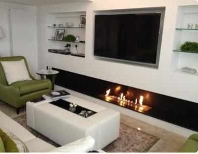China 30 inch 304# stainless steel  remote control intellgent silver ehtanol fireplace  inserts for sale
