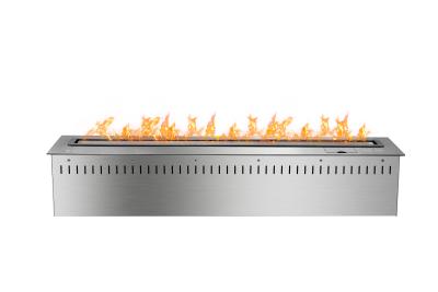 China Ethanol fireplace inserts with remote control intellgent silver  36 inch with fiwi function and smart home dry contact for sale