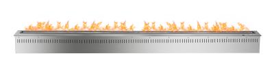 China Ethanol fireplace inserts with remote control intellgent silver 72 inch with wifi function and smart home dry contact for sale