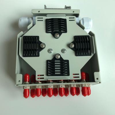 China 12 Port Din Rail Mounted Fiber Optic Din Rail Terminal Box With St Adapter for sale