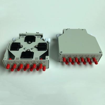 China 12 Port Din Rail Mounted Fiber Optic Din Rail Terminal Box With St Adapter for sale