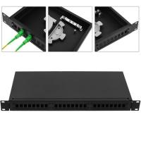 China Fixed Rack Mount ODF Fiber Optic Patch Panel 1U 12 Port with Adapter panel for sale