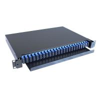 China Drawer Type Fiber Optic Termination Panel Box 48 Core 1U Sliding for sale