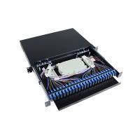 China Drawer Type Fiber Optic Termination Panel Box 48 Core 1U Sliding for sale