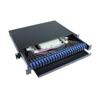 China Drawer Type Fiber Optic Termination Panel Box 48 Core 1U Sliding for sale